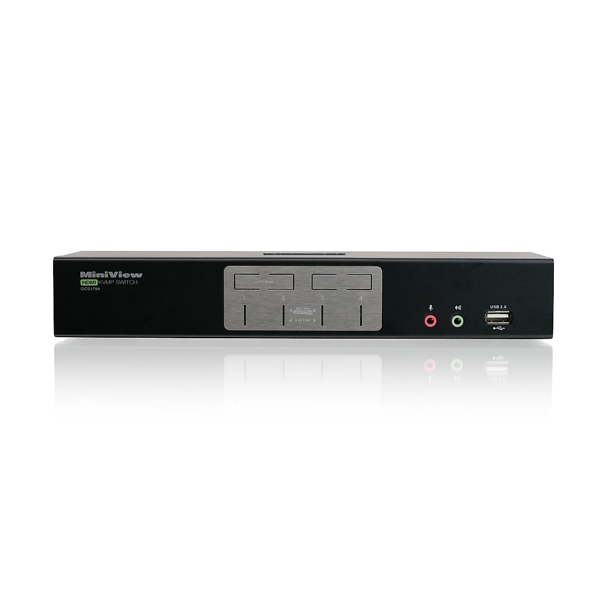 IOGEAR 4-Port HDMI Multimedia KVM Switch with Audio, USB 2.0 Hub and HDMI KVM w/Full Set of Cables, (GCS1794 TAA Compliant)