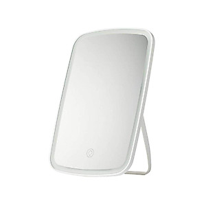 FQYYDD Illuminated Makeup Mirror Makeup Mirror Smart Portable Folding Mirror Touch Lighting
