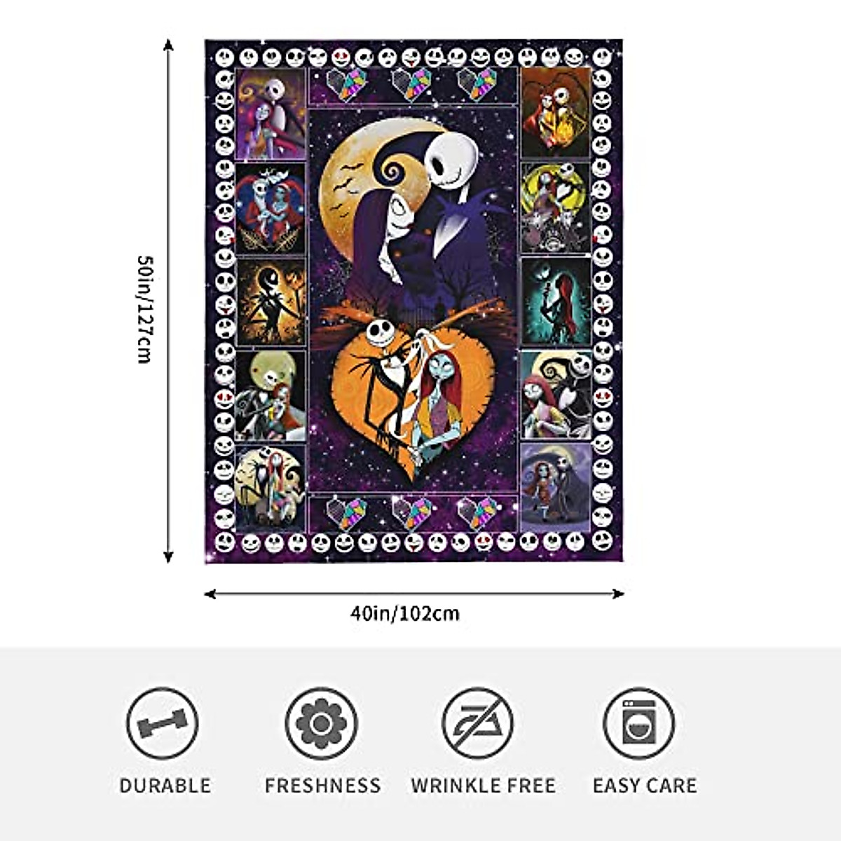 Valentine's Day Gift Flannel Fleece Blanket All-Season Soft Lightweidht Air Conditioning Throw Blanket for Bed Sofa Car 50"x40"