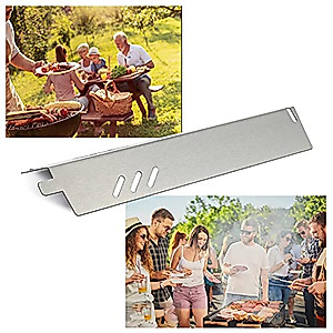Zemibi Stainless Steel Heat Plate Replacement for Backyard Grill BY13-101-001-11,BY14-101-001-01, GBC1429W, GBC1429W-C, Uniflame GBC1329W, GBC1403W, GBC1429 Gas Models, 13 1/16" X 3 5/8", 3-Pack