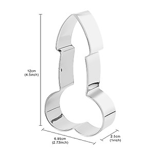 4-Piece Set of Creative Cookie Cutters，Cookie Baking Molds DIY Funny Stainless Steel Biscuits Molds Kitchen Supplies