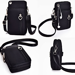 Suillty Universal Mobile Phone Bag Case Wallet Outdoor Sport Arm Purse Shoulder Bag Multifunction Phone Pouch Coin Purse Crossbody Bags for Women Men