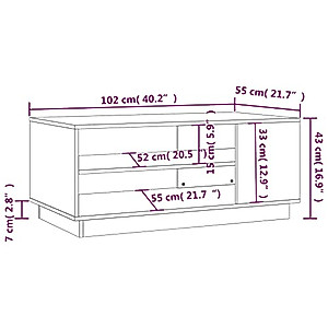QJBSAVVA Coffee Table Black 40.2"x21.7"x16.9" Engineered Wood,Floor Standing Table Table for Living Room Cocktail Table Suitable for Meeting Rooms, Reception Rooms, Offices