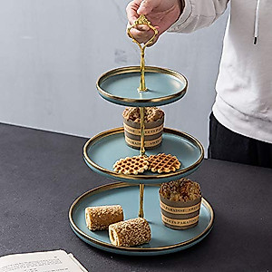 Kukiwhy 8 Set Tiered Tray Hardware for Cake Stand Mold Crown 3 Tier Cake Stand Fittings Hardware Holder for Wedding and party Making resin Cupcake Dessert Platter Serving Stand(Gold)