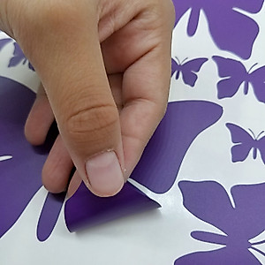 Jeyfel Decals: Butterfly Wall Decals- Purple, Pink & Turquoise Set. DIY Decoration. Beautiful Butterfly Wall Stickers. Girls, Nursery, Room Decor.