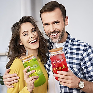 Engagement Gifts For Couples - Fiance Fiancee Wedding Gifts For Him And Her - Bridal Shower Gifts For Her - His And Hers Glass Cup For Mr And Mrs Bride And Groom To Be