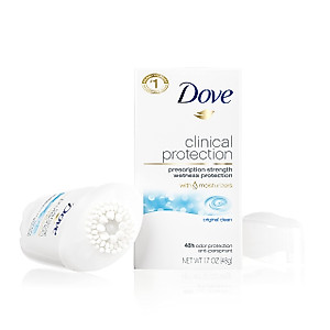 Dove Clinical Protection Antiperspirant Deodorant For Sweat and Odor Protection Original Clean Antiperspirant For Women Made With 1/4 Moisturizers 1.7 oz