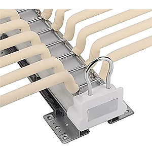 MYOYAY Pull Out Trousers Rack 22 Arms Steel Pull Out Pants Rack Pants Hanger Bar Clothes Organizers for Closet for Space Saving and Storage Maximum Load 33lbs Beige 23.4x18x5.7inch