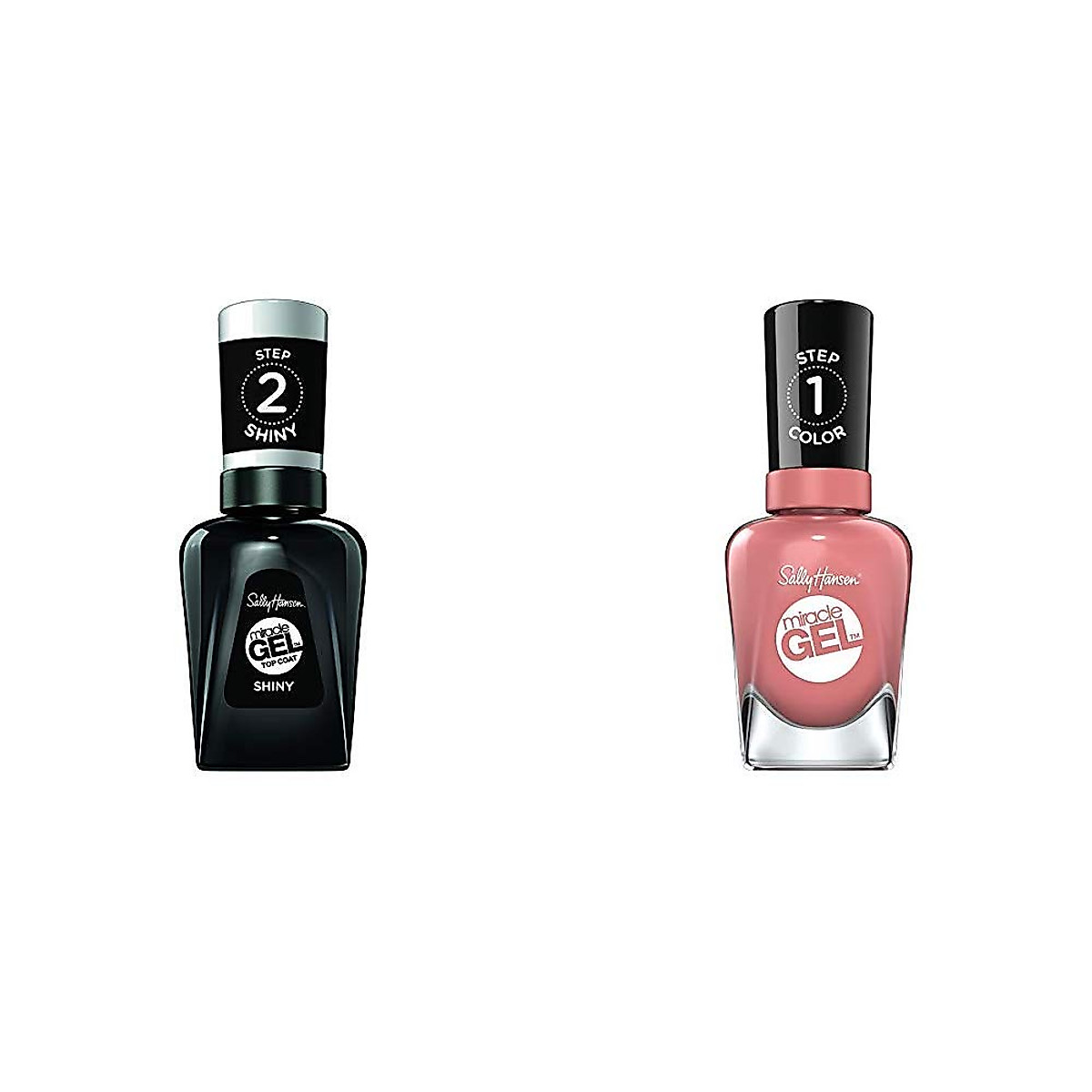 Sally Hansen Miracle Gel Nail Polish, Top Coat, 0.5 Ounce & Sally Hansen Miracle Gel Nail Polish, Mauve-Olous, 0.50 Ounce