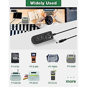 9V AC DC Adapter for Brother P-Touch PT-D210 PTD210 PT-D200 PTD200 PT-D215e PT-D200VP PTH110 PT70BM Label Maker Replacing Batteries for Brother AD-24 AD-24ES AD-20 AD-30 AD-60, JOVNO 1.6A Power Supply