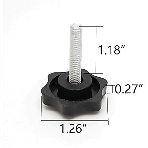 Smartsails 6 Pieces of Plum Shape M6x30mm Large Rubber Head Adjustment Bolt Knob Handle Screw Fan Accessories Hand Screw Screw Electrical Accessories Screw