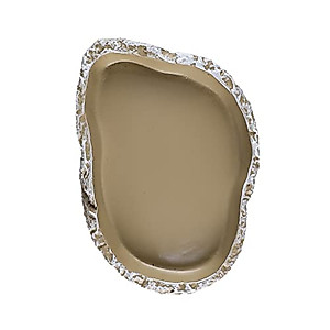 Rock Water/Food Dish for Amphibians, Reptiles and Other Little Critters - Made from Premium Non-Toxic Resin - Small Size