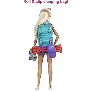 Barbie It Takes Two Doll & Accessories, Malibu Camping Playset with Doll, Pet Puppy & 10+ Accessories Including Sleeping Bag