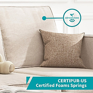 BALUS Sectional Sofa L Shaped Couch with Movable Storage Ottoman/Side Pockets/Modern Sofas/Easy Assembly/Free Combination - Beige