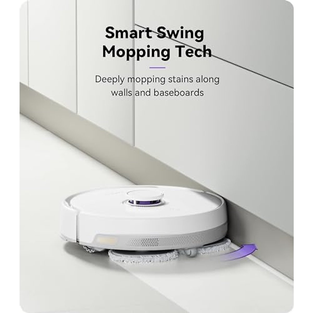 NARWAL Freo Robot Vacuum and Mop Comb, Washing & Drying, Dirt Sense Ultra Clean, Auto Add Cleaner, LCD Display, Smart Swing, Arcuate-Route, WiFi, APP Control, White