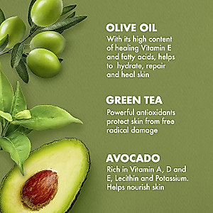 SheaMoisture Massage Oil - Olive & Green Tea with Avocado Oil, Deeply Moisturizing Bath & Body Massage Oils for Dry Skin, 8 Fl Oz