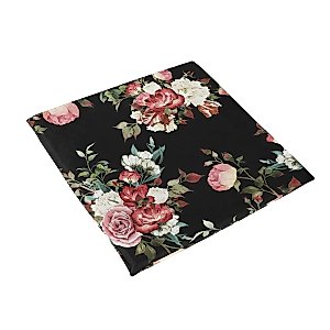 ALAZA Rose Flower Watercolor Floral Chair Pad Seat Cushion for Office Car Outdoor Indoor Kitchen, Soft Memory Foam, Back Pain, Coccyx & Sciatica Relief, 15.7x15.7 in