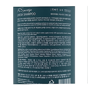 ATS Perstige Livesh Shampoo - 1000ML, Hair Loss and Growth Silicone Free Shampoo