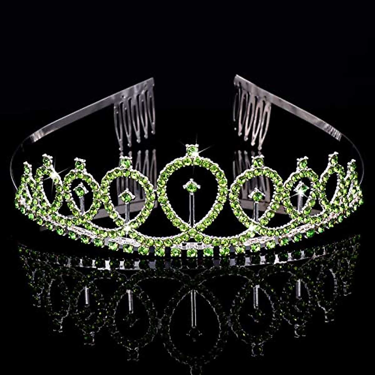 Birthday Queen Sash & Crystal Crown Kit CIEHER Birthday Crown and Sash Birthday Crowns for Women Birthday Sash Women Girls Crown Birthday Tiara Birthday Decorations Rhinestones Headband Hair Accessories Glitter Sash for Party - Green