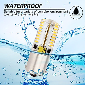 Ba15s 1156 P21w Led 12V Ac/Dc 6w Low Voltage Bulbs, 1141 S8 Single Contact Bayonet Base, 3000K Warm White, for Landscape Lighting, RV, Camper, Outdoor Path Lighting Deck Lighting. (Pack of 4)