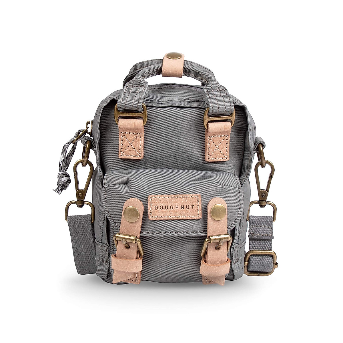 Doughnut Macaroon Tiny Reborn series 1L Women Girl Casual Crossbody Cell Phone Bag Purse Handbag (Grey)