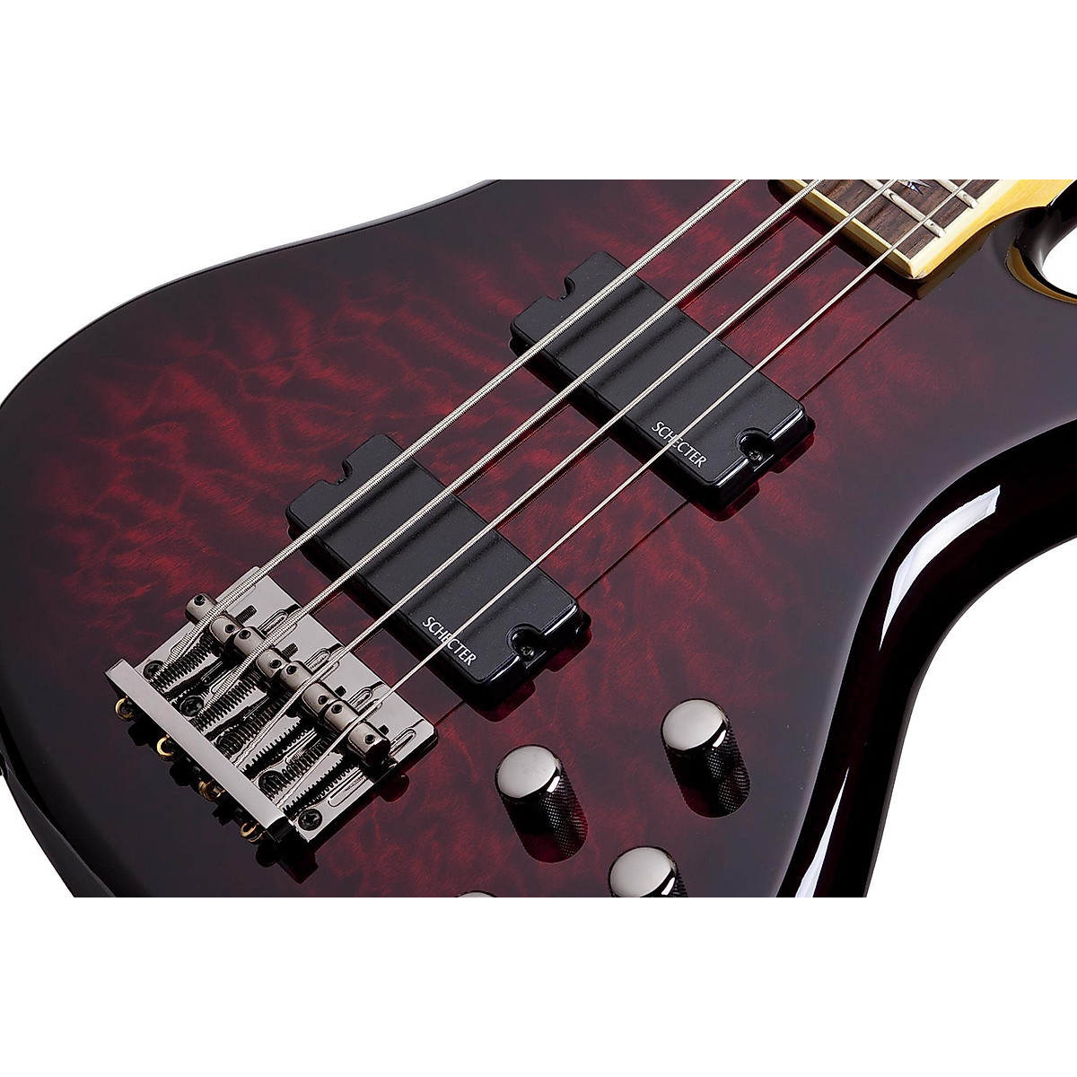 Schecter Stiletto Extreme 4 Bass Guitar - Black Cherry