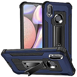 Case for Galaxy A10S, PC TPU Shockproof Cover with Stand for Samsung Galaxy A10S - Blue