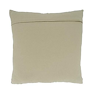 SARO LIFESTYLE June Collection Woven Throw Pillow Cover, 20" x 20", Brown