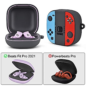 Compatible with Beats Fit Pro Case, QINGQING Switch Case for Beats Fit Pro Case Cover Gift for Men Kids Teens Boys Soft Silicone Case for Beats Fit Pro with Keychain Accessories