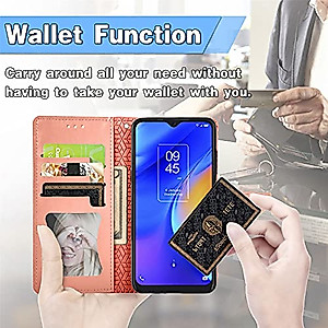 HUANGTAOLI Crossbody Shoulder Strap Adjustable Wallet for Oppo Reno 6 5G, Wallet Case Magnetic Closure Kickstand Cover for Oppo Reno 6 5G