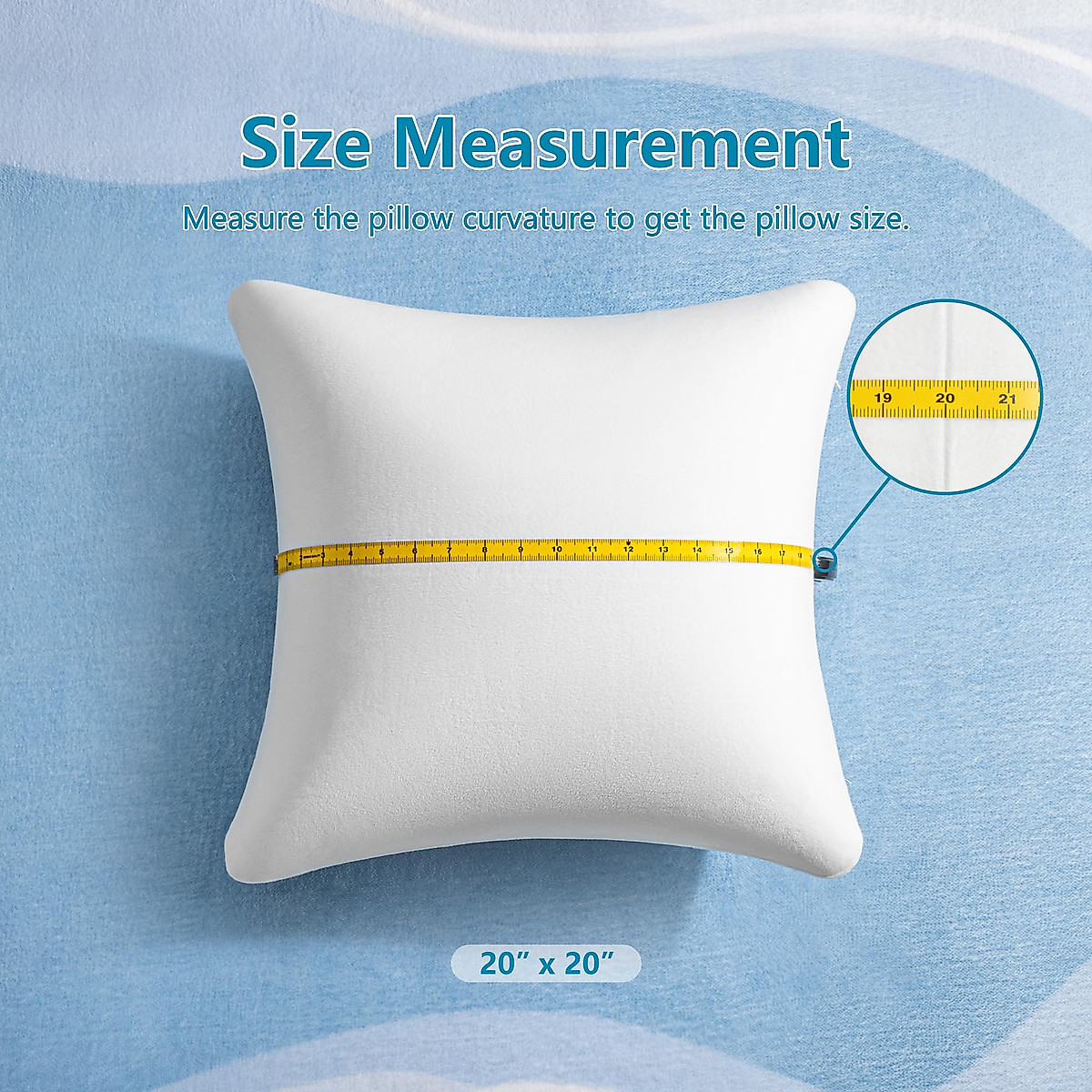 AM AEROMAX 20 ×20 Pillow Insert Memory Foam Throw Pillow Insert Sham Square for Decorative Cushion Bed Couch Sofa without Deform After Longtime Use