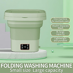 iFCOW Mini Washer Machine, 9L Large Capacity Portable Washing Machine Mini Washer and Dryer Combo for Underwear Socks Baby Clothes Towels