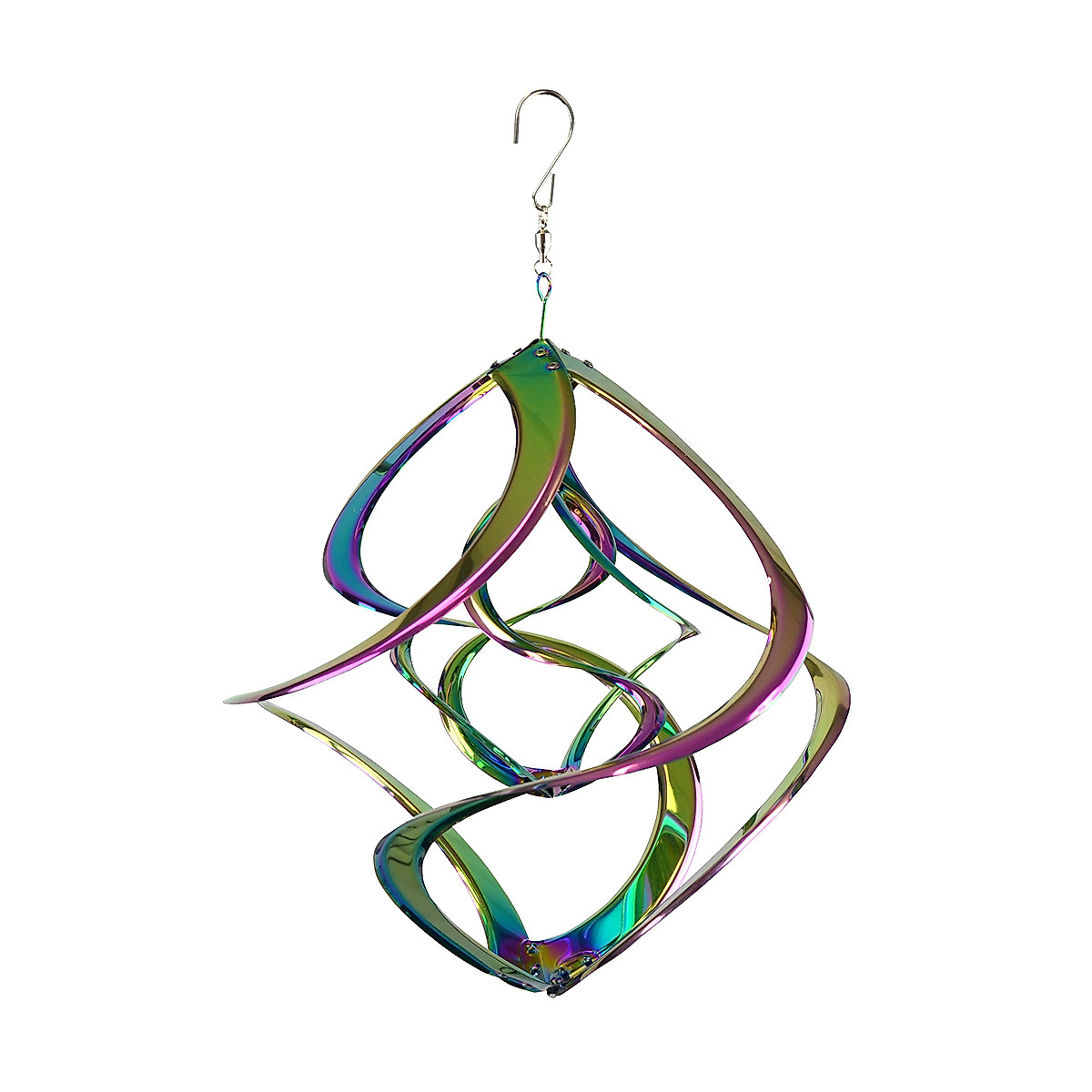 Red Carpet Studios 31065 Hanging Cosmix Wind Spinner, Double Helix, Rainbow