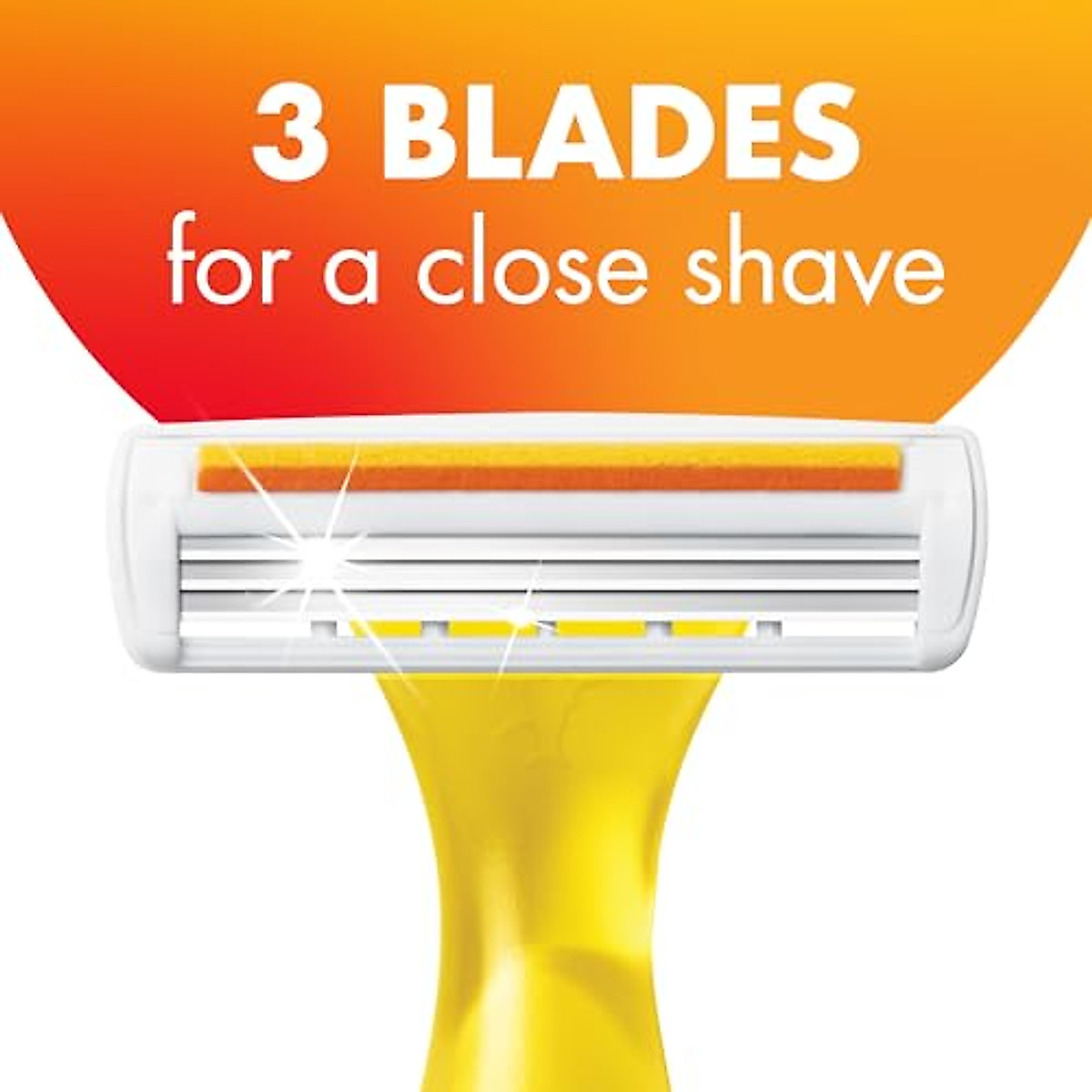 BIC Soleil Smooth Women's Disposable Razors, 3 Blades With Moisture Strip For a Silky Smooth Shave, 4-Count