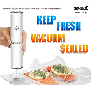 Vacuum Seal Bags for Food, Reusable Freezer Vacuum Storage Bags, Vacuum Food Saver Bags for Vacuum Sealer Hand held | Enhanced Air Valve, Easy Vacuum, Less Waste, Keep Fresh (20pcs pack)