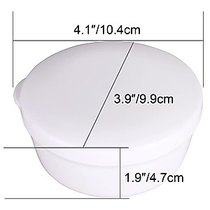 TITATI Soap Holder Travel Case Round Soap Dishes Shampoo Bar Container for Bar Soap, Soap Box for Travel Shower Gym Bathroom (Black + White)