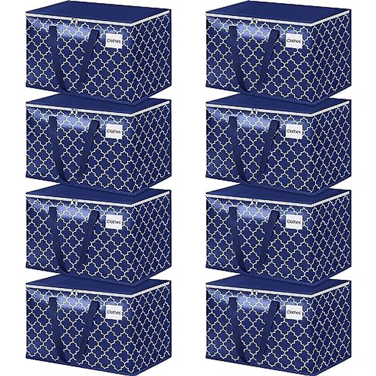 FabSpace Moving Bags, Extra Large Moving Supplies, Heavy Duty Storage Bags, Packing Bags with Reinforced Zippers & Handles, Collapsible Packing Boxes, Storage Totes for Moving, Packing, 125L, 8 Packs