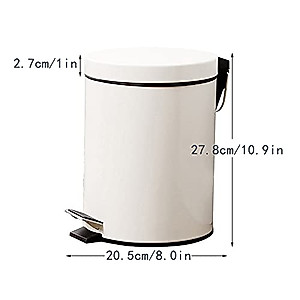 YITIANTIAN Wastebaskets 5 Liter Rectangular Hands-Free Kitchen Step Trash Can with Soft-, Bedroom, Kitchen, Craft Room, Office-Removable Lined Bucket Trash Can Bathroom Kitchen Bedroom