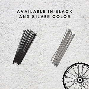 Vincita 36 Pieces 14G J Bend Bicycle Stainless Steel Spokes 254mm - 294mm with Brass Nipples for MTB Wheel Spokes, Ebike, Downhill, Trekking, City Bikes - Replacement/Repair Spokes (262 MM)…