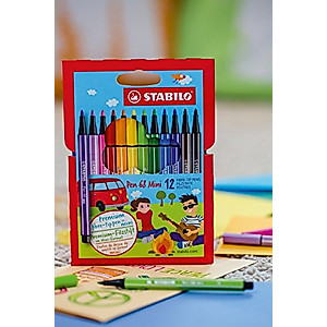 Stabilo 68 Mini Fineliner Pens , Set of 12 , Multicolored