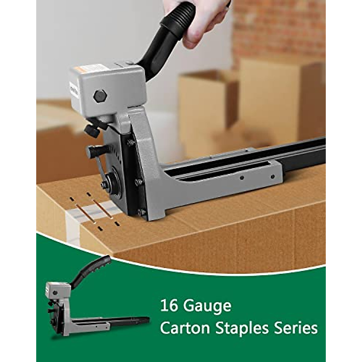 meite 16GCS58 16 Gauge 1-3/8" Crown 5/8" Length Copper Coated Carton Closing Staples for Pneumatic & Manual 2000 PCS/Box (1 Box)