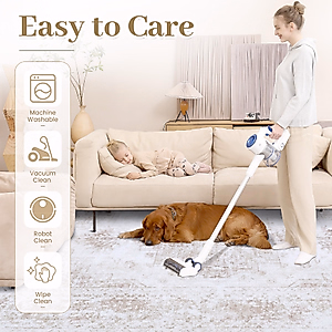 XLUEZ Area Rug 6x9 Living Room Rug, Machine Washable Vintage Distressed Medallion Rug Non-Slip Soft Low Pile Large Indoor Rugs for Bedroom Kitchen Dining Room Office(Beige,6'x9')