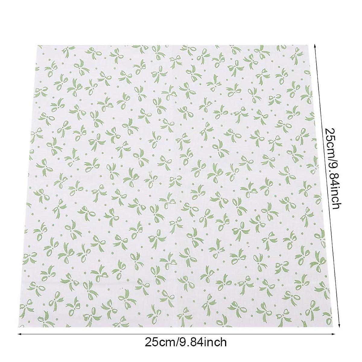 7pcs Different Pattern Patchwork Fabric Cotton Green Batiks Sewing Scrapbooking Quilting Artcraft for Sewing Craft Cloth DIY Wallet Cushion Cover(25cmx25cm)