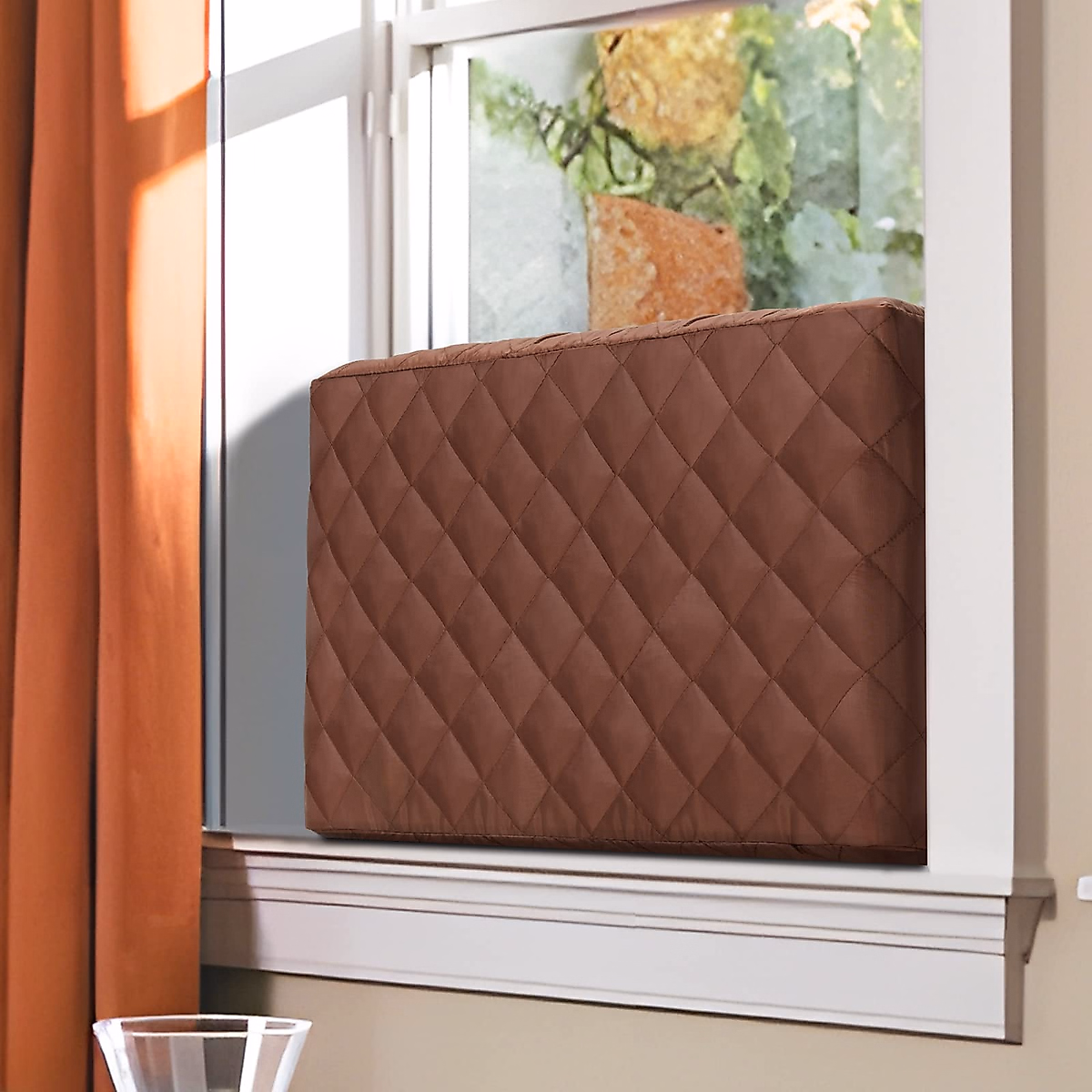 KylinLucky Indoor Air Conditioner Cover AC Cover for Inside Window Unit 25L x 17H x 3.5D inches White