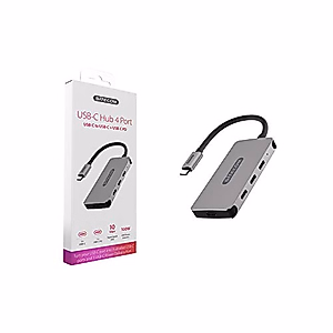 Sitecom CN-386 USB-C Hub 4 Port | USB-C Male to 3X USB-C 3.1 + 1x USB-C Female Power Delivery Ports - Aluminum Hub