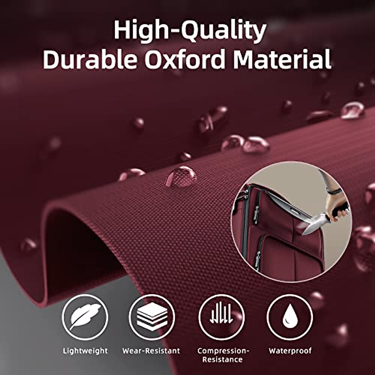 SHOWKOO Luggage Sets 3 Piece Softside Expandable Lightweight Durable Suitcase Sets Double Spinner Wheels TSA Lock Wine Red (20in/24in/28in)