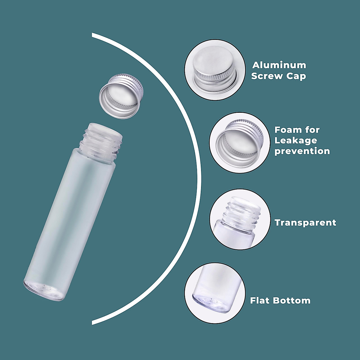 Berenti 30 PCS Plastic Test Tubes with Caps (50 ml) - 1.09×4.30 Inches/28×109 mm Gumball Tubes as Storage Containers for Candy, Beads, Powder – Clear Test Tube for Sample Testing, Home & Party Décor