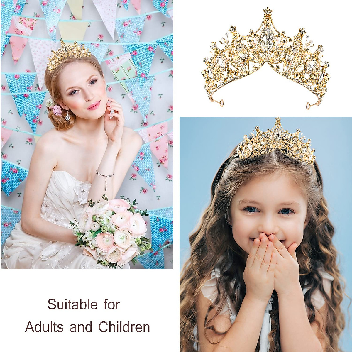 Tiara for Women Birthday, Tiara for Women Silver, Happy Birthday Queen Tiara for Women, Crown for Girls Tiaras Birthday Queen Crowns with Birthday Girl Sash, Crowns for Women with Rhinestone