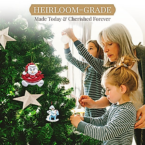 Personalized Baby Ornament 2024 – Fast & Free 24h Customization – Baby First Christmas Ornament for Tree – Custom Gift Wrapped Red Baby Snowman Keepsake for Newborns