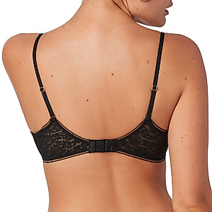 Maidenform womens Pure Comfort Stretch Lace Underwire Dm202c Demi Bra, Black, 36B US